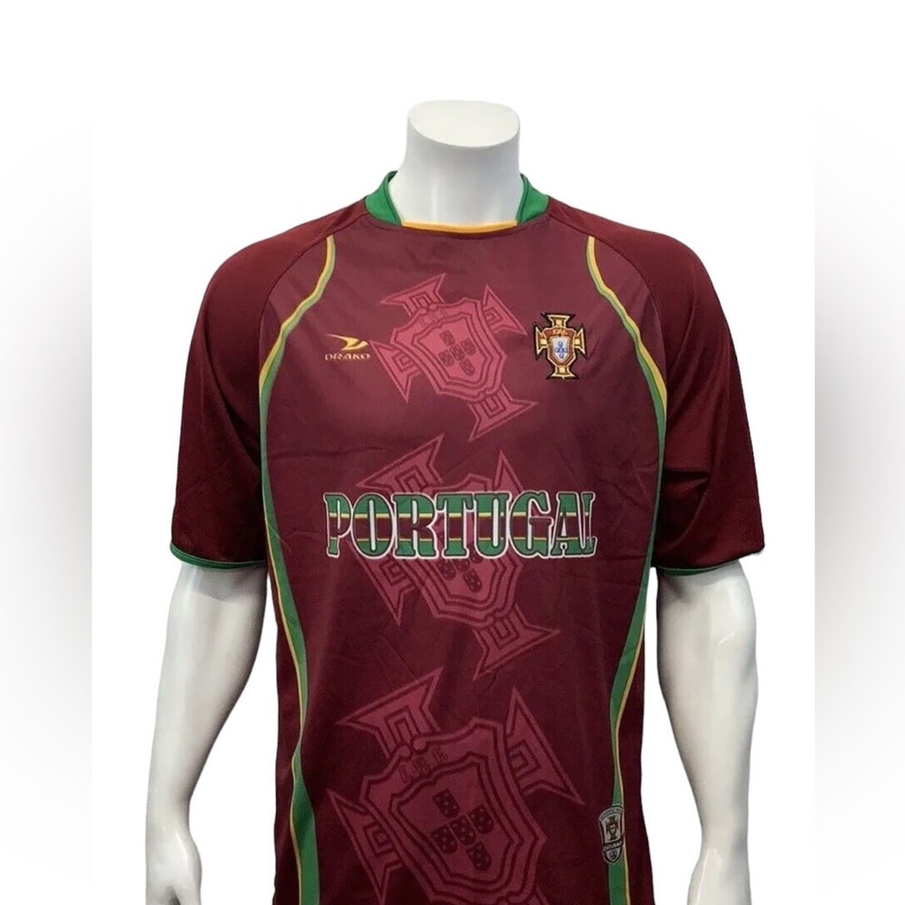 Drako Portugal Maroon Fpf Football Soccer Jersey - Gem